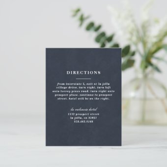 Illustrated Knot Directions Card - Navy | Zazzle