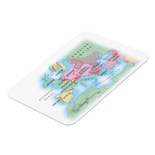 Illustrated Map of Europe Magnet | Zazzle