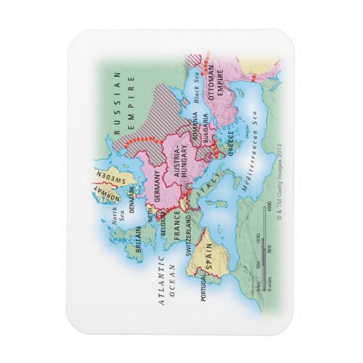 Illustrated Map of Europe Magnet | Zazzle