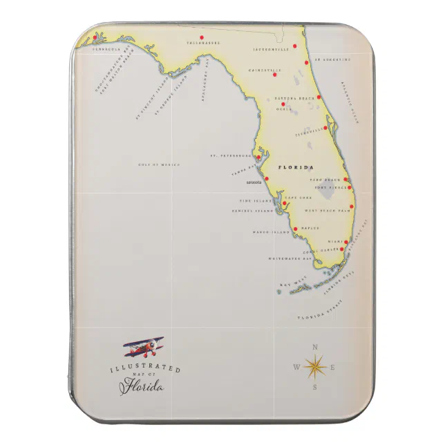 Illustrated map of Florida Jigsaw Puzzle | Zazzle