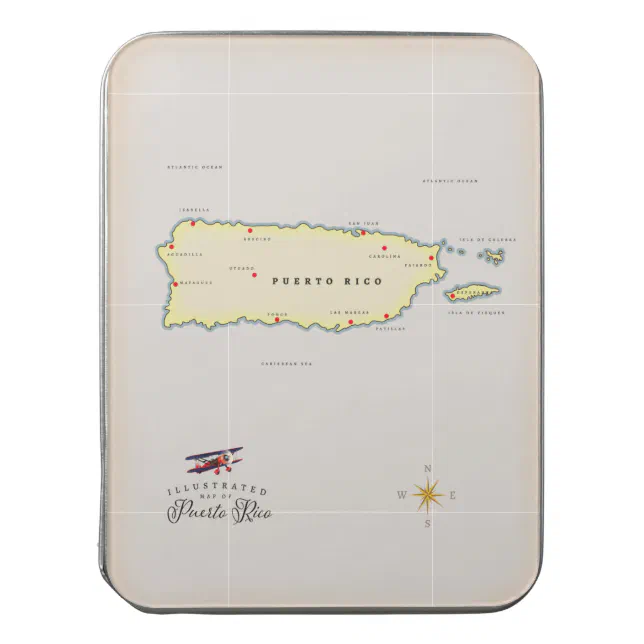 Illustrated map of Puerto Rico. Jigsaw Puzzle | Zazzle