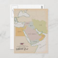 Illustrated map of the Middle East. Postcard | Zazzle