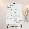 Illustrated Order of Events Modern Wedding Sign | Zazzle