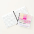 Illustrated Pink Ocean Sunset BUCKET LIST Custom Notebook | Zazzle