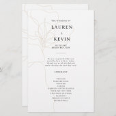 Illustrated Rose Wedding Ceremony Program | Zazzle