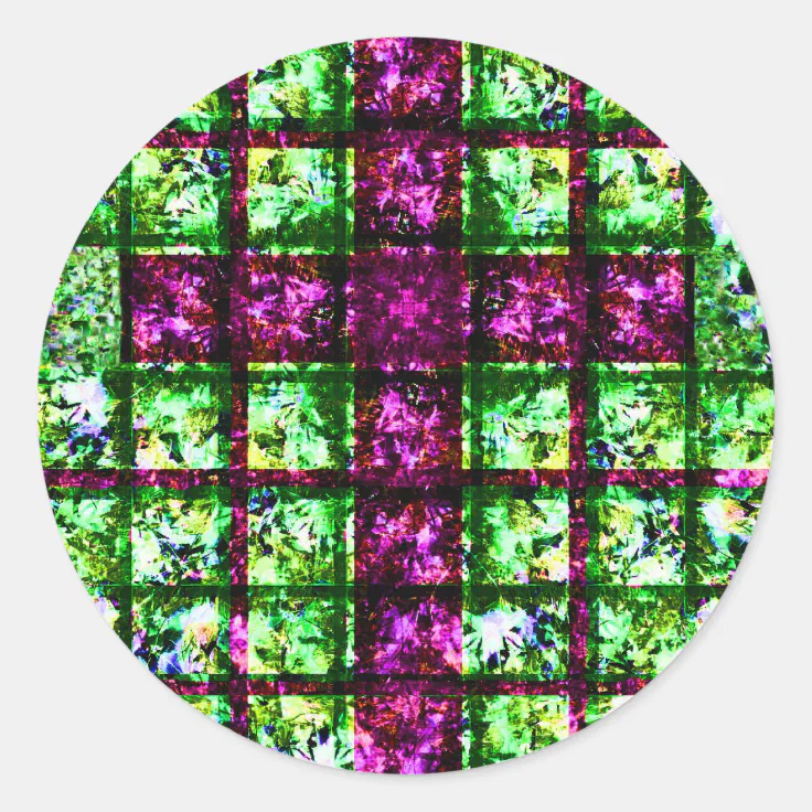 Illustrated Stained Glass Cross Stickers | Zazzle