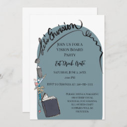 Illustrated Vision Board Party Invitation | Zazzle