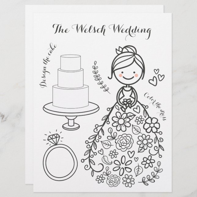 coloring book wedding