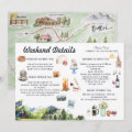 Illustrated Wedding Map Itinerary Invitation | Zazzle
