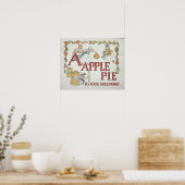 Illustration 'A' from 'Apple Pie Alphabet' Poster | Zazzle