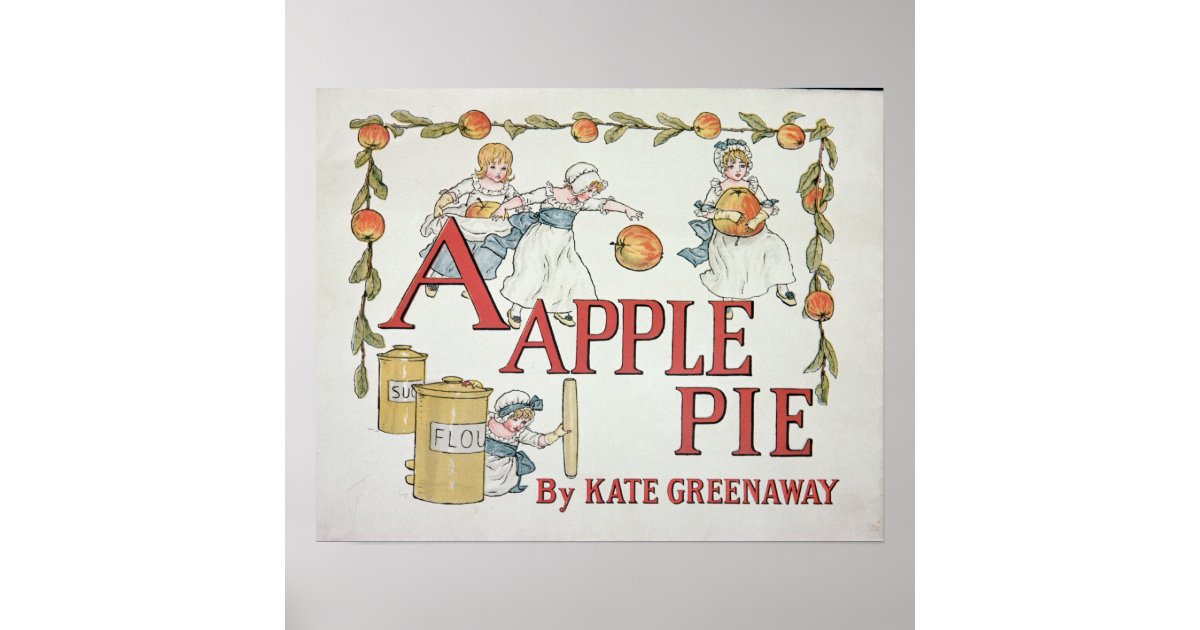 Illustration 'A' from 'Apple Pie Alphabet' Poster | Zazzle