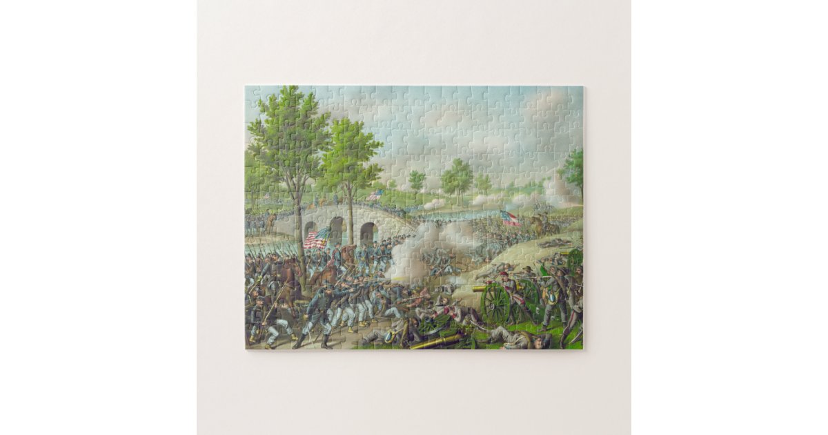 Illustration Battle Antietam US Civil War, 1862, Jigsaw Puzzle | Zazzle