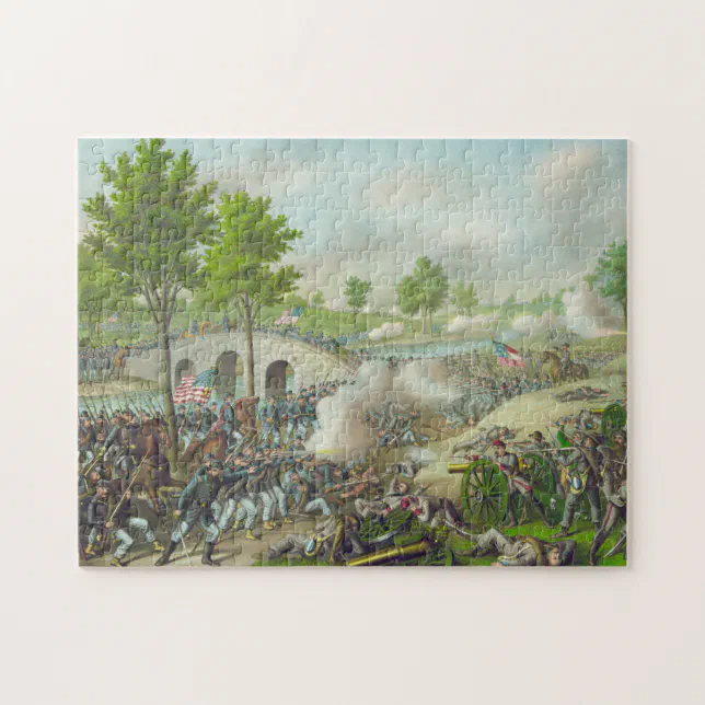 Illustration Battle Antietam US Civil War, 1862, Jigsaw Puzzle | Zazzle