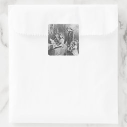 Illustration from 'The Sorrows of Werther' Square Sticker | Zazzle