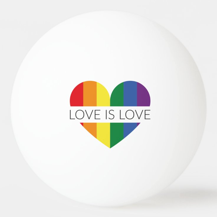 Illustration LGBT love is love Ping Pong Ball | Zazzle