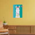 Illustration No Drama Llama Monogram Poster | Zazzle