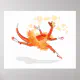 Illustration Of A Ballerina Dancing Raptor. 2 Poster | Zazzle