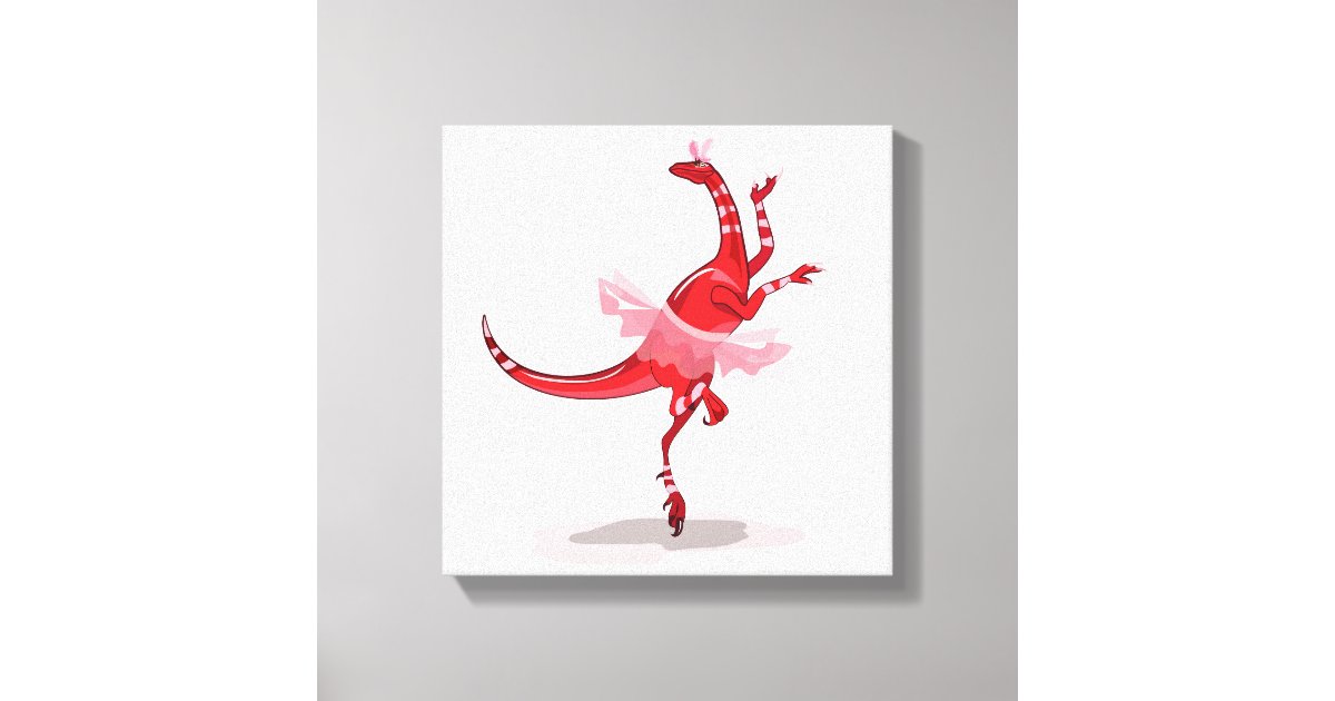 Illustration Of A Ballerina Dancing Raptor. Canvas Print | Zazzle