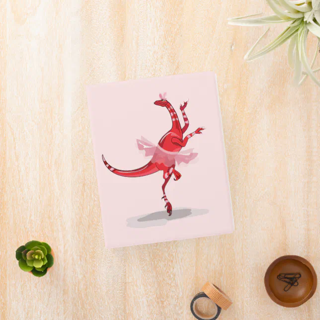 Illustration Of A Ballerina Dancing Raptor. Mini Binder | Zazzle