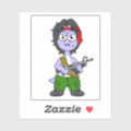Illustration Of A Brontosaurus Dressed As Rambo. Sticker | Zazzle