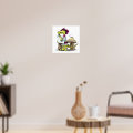 Illustration Of A Cartoon Raptor Poet Thinking. Poster | Zazzle
