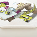 Illustration Of A Cartoon Raptor Poet Thinking. Sherpa Blanket | Zazzle