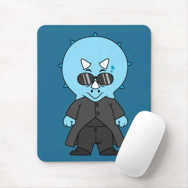 Illustration Of A Matrix Triceratops. Mouse Pad | Zazzle