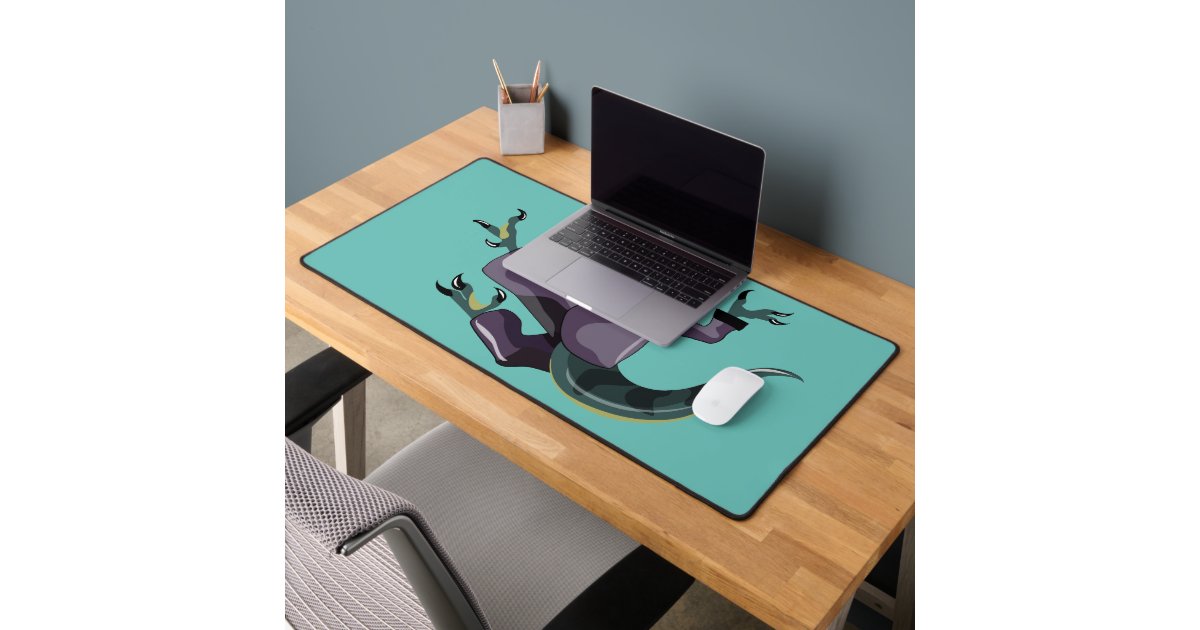 Illustration Of A Raptor Performing Karate. Desk Mat | Zazzle