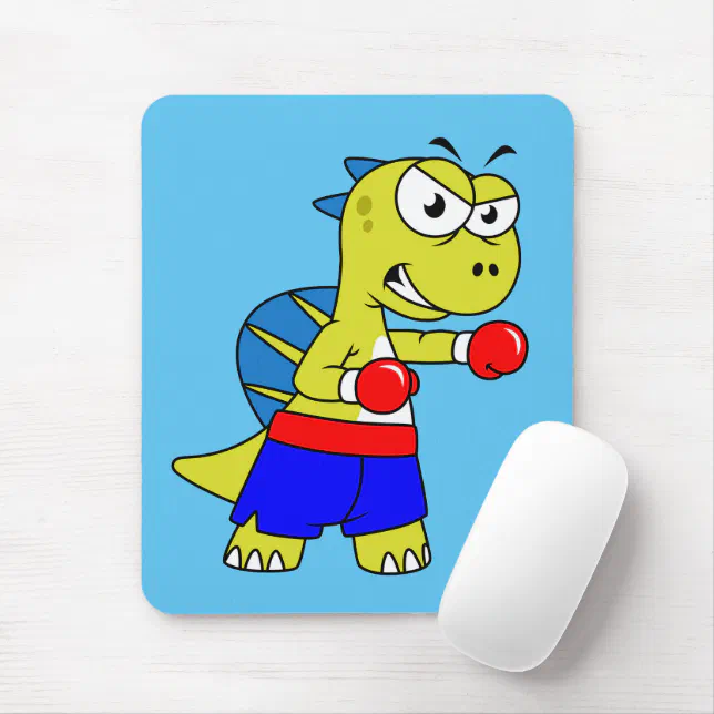 Illustration Of A Spinosaurus Boxing. Mouse Pad | Zazzle