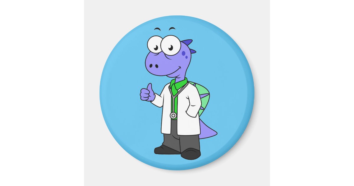 Illustration Of A Spinosaurus Doctor. Magnet | Zazzle