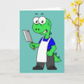 Illustration Of A Tyrannosaurus Rex Butcher. Card | Zazzle