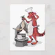 Illustration Of A Tyrannosaurus Rex Chef Cooking. Postcard | Zazzle