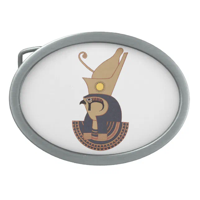 Illustration of Ancient Horus Egyptian god Belt Buckle | Zazzle
