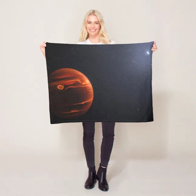 Illustration Of Exoplanet Vhs 1256 B And Its Stars Fleece Blanket | Zazzle