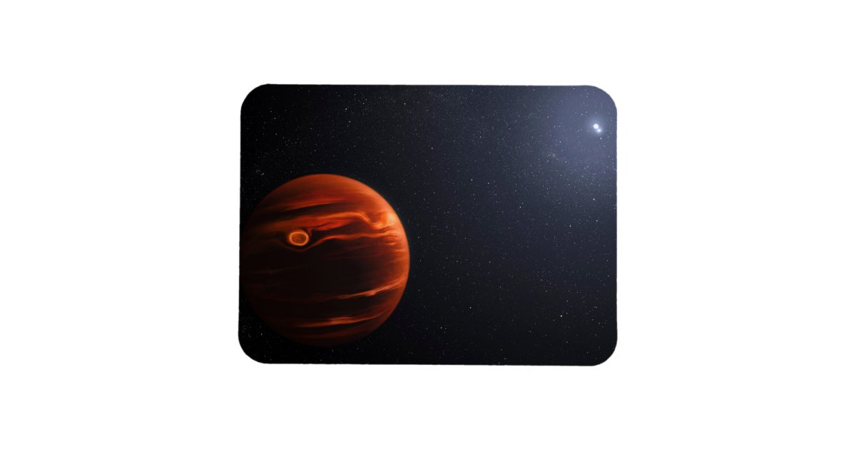 Illustration Of Exoplanet Vhs 1256 B And Its Stars Magnet | Zazzle