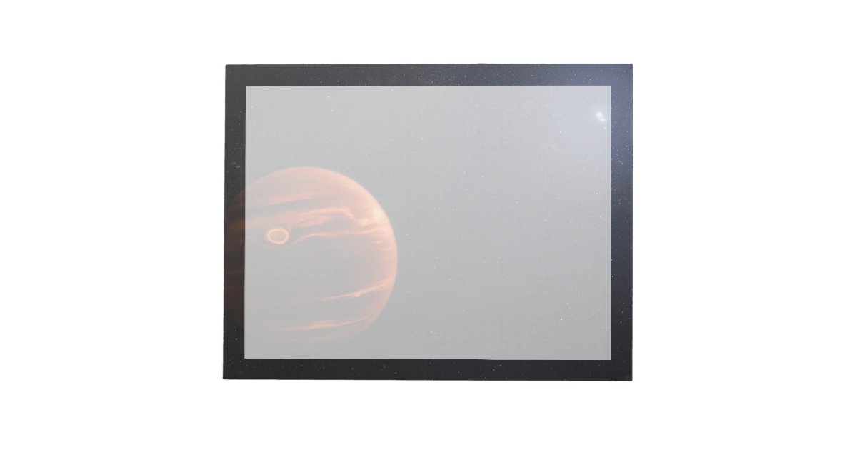Illustration Of Exoplanet Vhs 1256 B And Its Stars Notepad | Zazzle