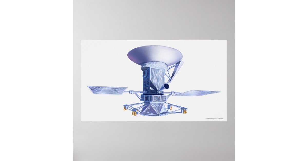 Illustration of Magellan spacecraft Poster | Zazzle