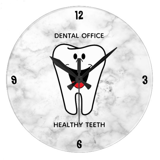 Illustration of Teeth Large Clock | Zazzle.com