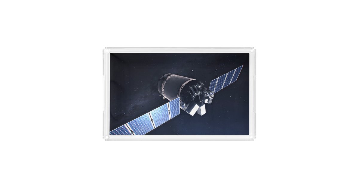 Illustration Of The Dragon Xl Spacecraft. Acrylic Tray | Zazzle