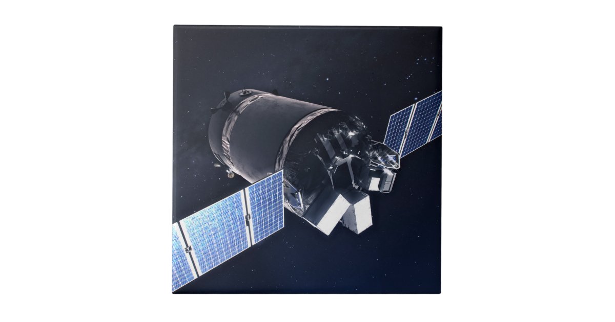 Illustration Of The Dragon Xl Spacecraft. Ceramic Tile | Zazzle