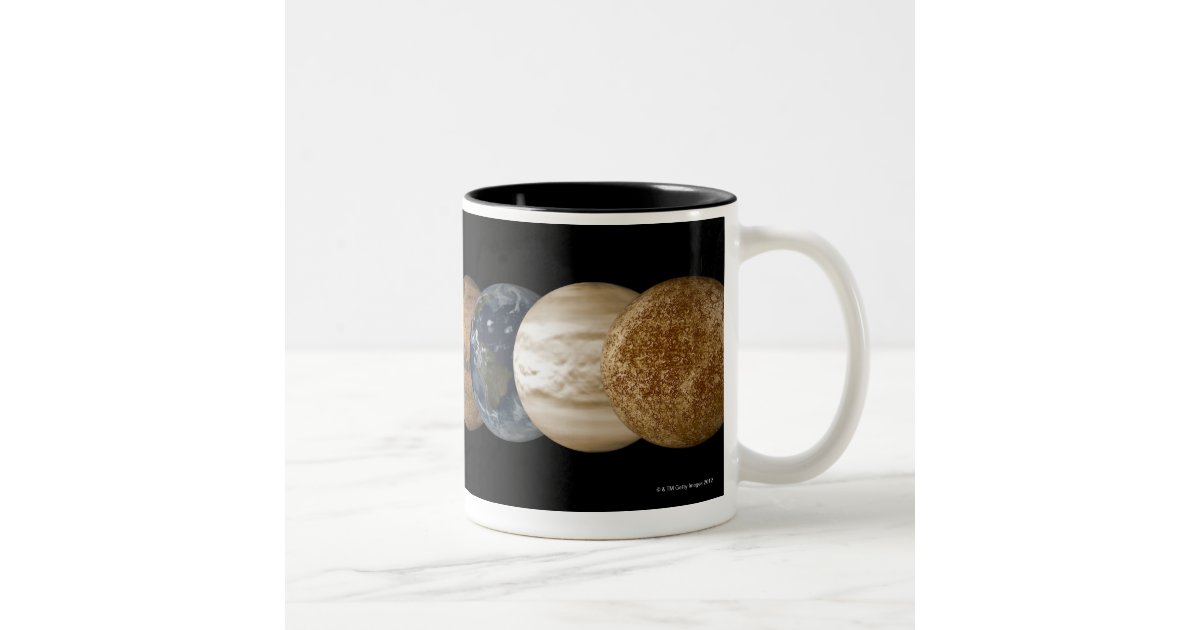 Illustration of the Planets in Alignment Two-Tone Coffee Mug | Zazzle