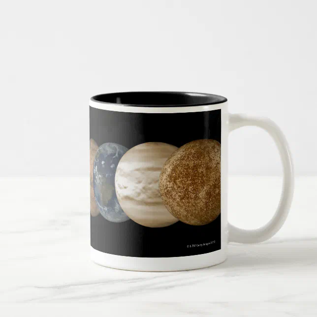 Illustration of the Planets in Alignment Two-Tone Coffee Mug | Zazzle