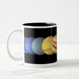 Illustration of the Planets in Alignment Two-Tone Coffee Mug | Zazzle