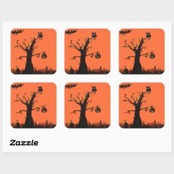 " Illustration Square Stickers, Glossy Square Sticker | Zazzle