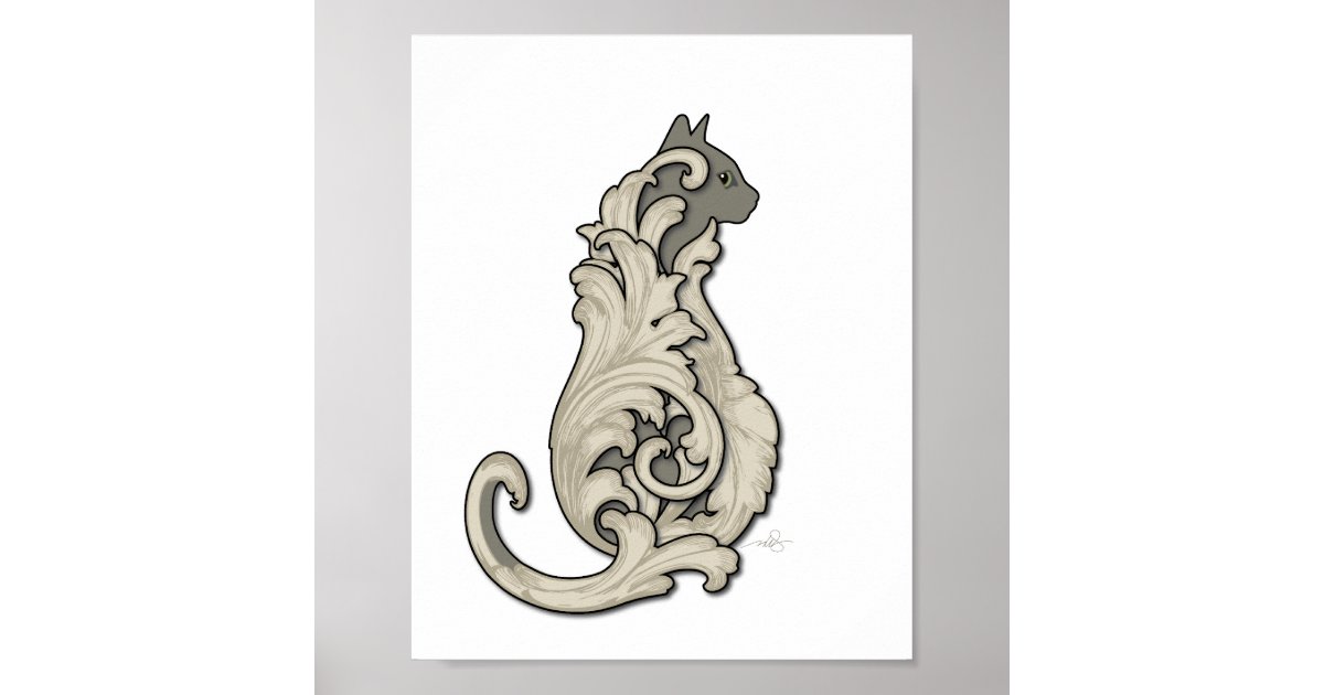 Illustrious Cat Poster | Zazzle