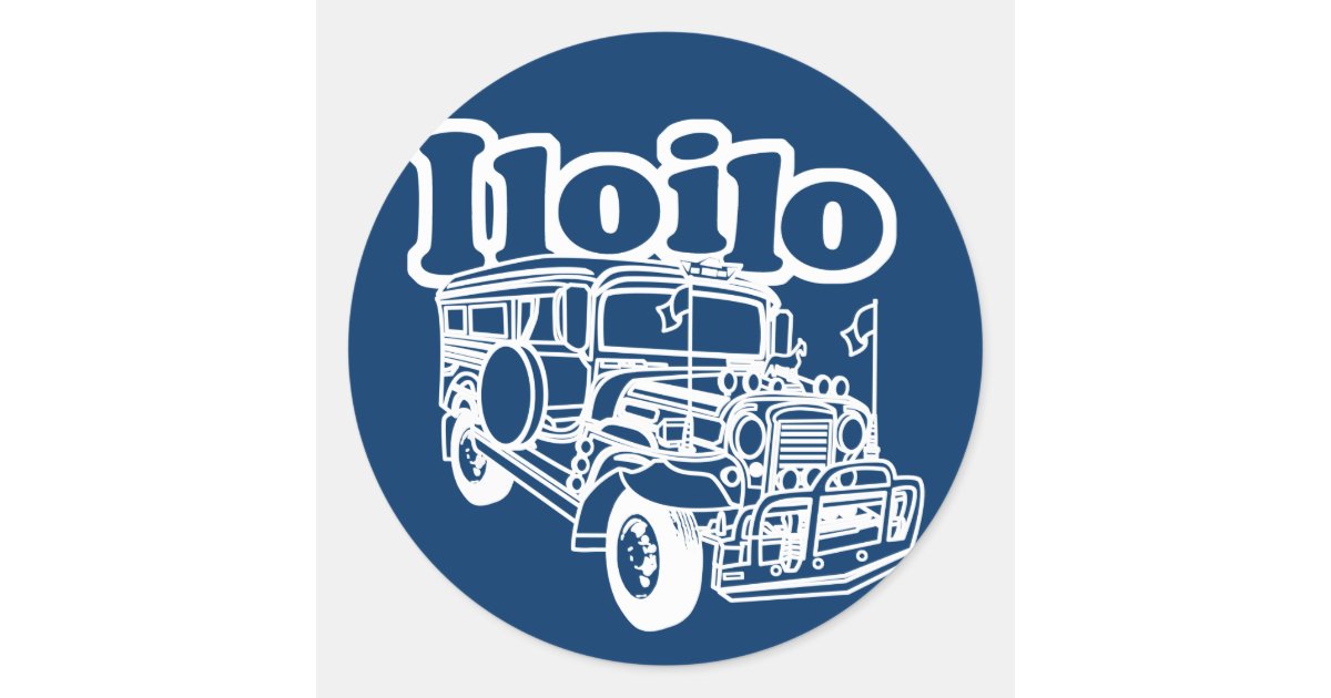 Iloilo Jeepney Classic Round Sticker | Zazzle