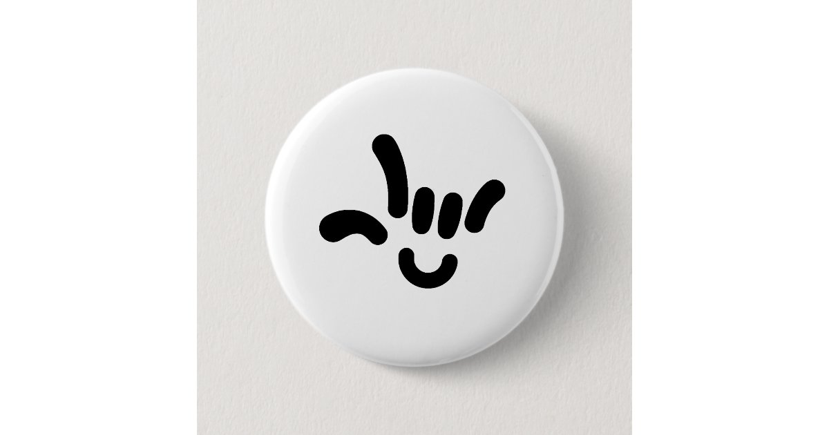 ILY (I LOVE YOU) in ASL Button | Zazzle