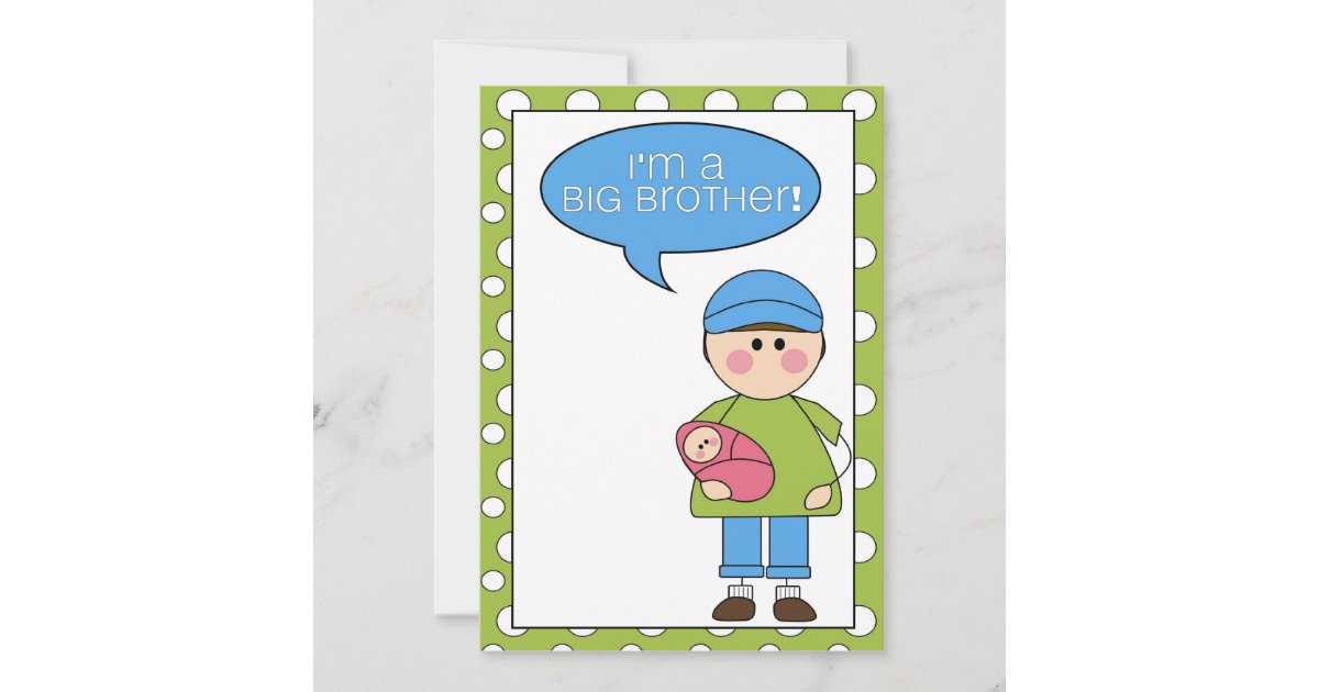 i'm a big brother (baby girl) announcement | Zazzle
