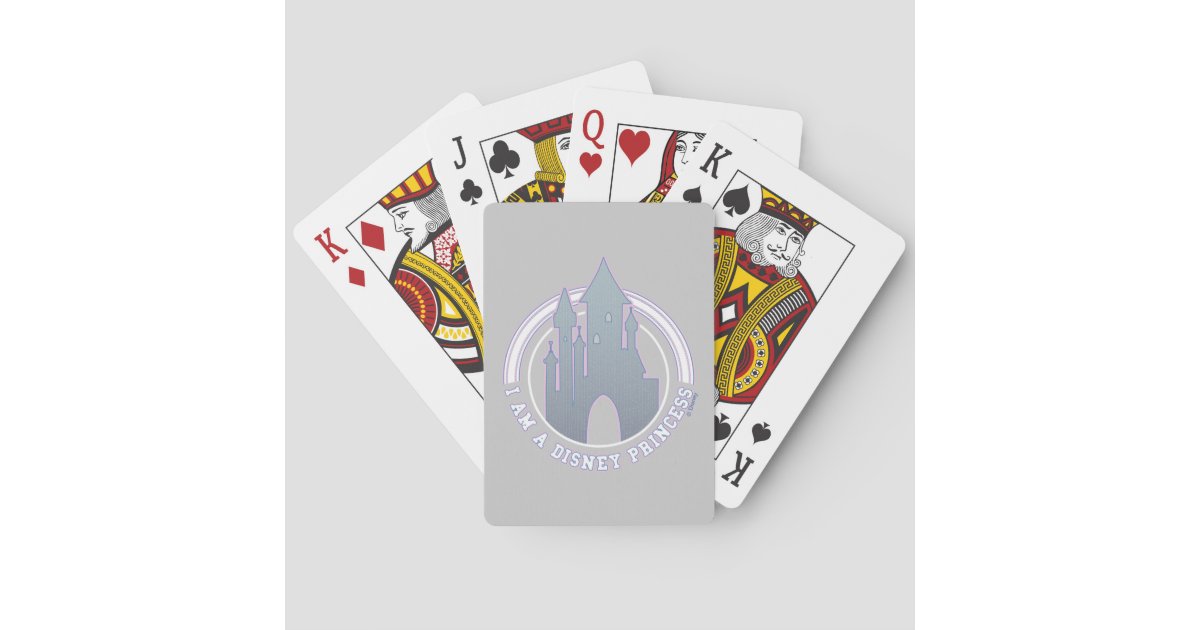 "I'm A Disney Princess" Castle Playing Cards | Zazzle