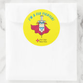 I'm a Flu Fighter Flu Shot Reward Classic Round Sticker | Zazzle